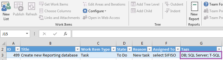 Multiple Tagging Of Tfs Work Items Using Excel Select Sifiso 9511